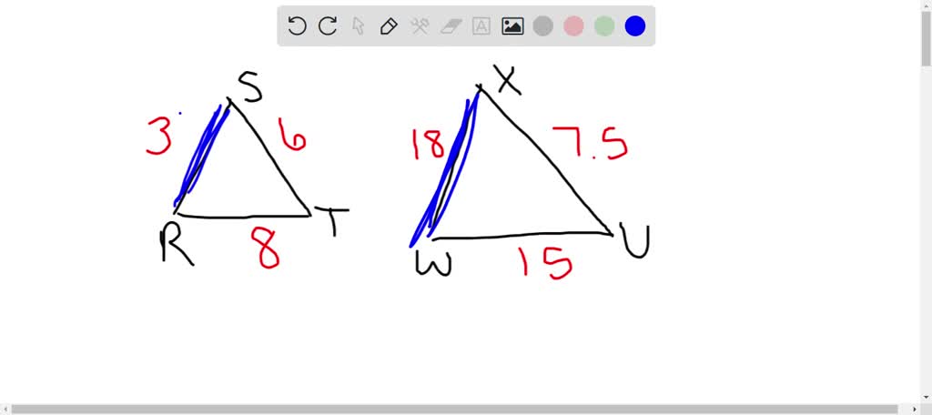 SOLVED: Mikel is determining if the two triangles below could be similar based on their side ...