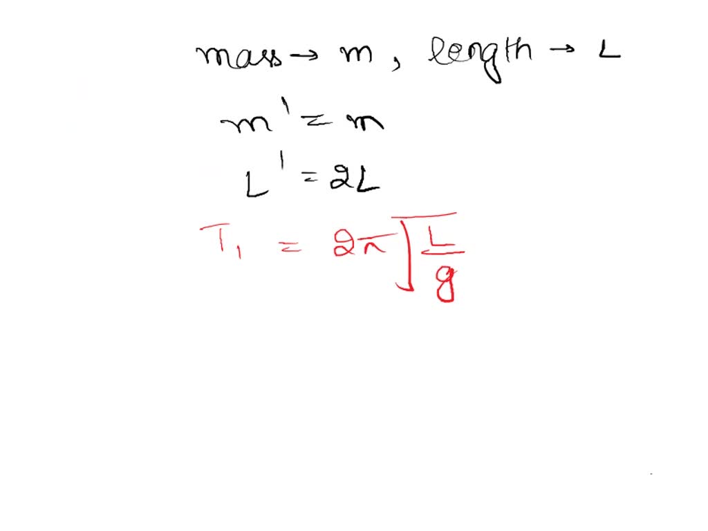 SOLVED: The center of gravity of a simple pendulum of mass m and length L is located at the ...