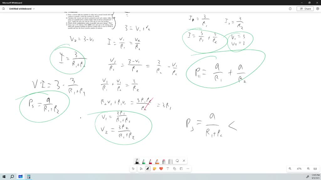 SOLVED: Texts: Construct the resistor configuration on the breadboard ...