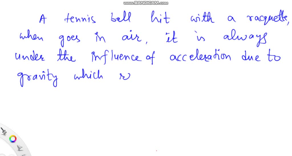 SOLVED: tennis ball hit witch racket The trajectory of the tennis ball ...