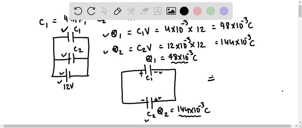 Solved Two Capacitors One That Has A Capacitance Of 4 00 Mf And One