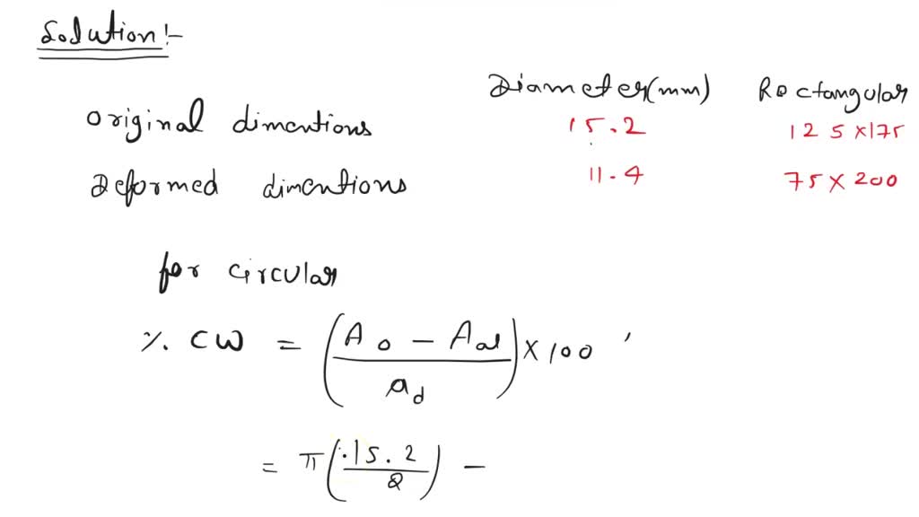 SOLVED: '5.) Two previously undeformed specimens of the same metal are ...