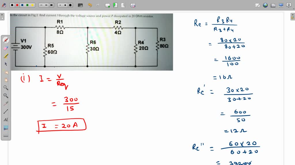 SOLVED: In the circuit shown in the figure; find the current through the 2-02 resistor? 7.2 0 24 ...