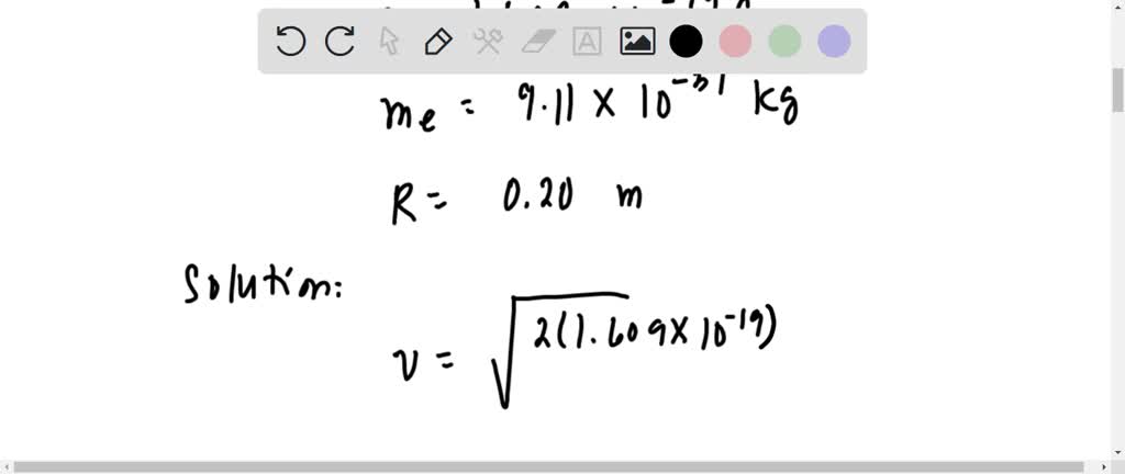 Solved An Electron Accelerated From Rest Through A Voltage Of 460 V