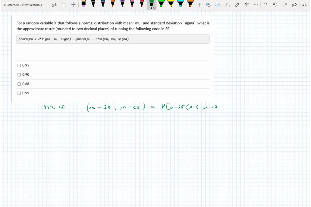 Solved For A Random Variable X That Follows A Normal Distribution With