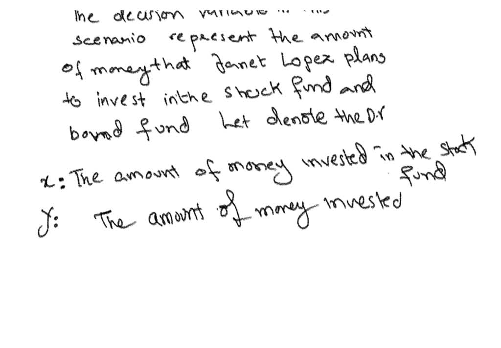 SOLVED: Janet Lopez is establishing an investment portfolio that will ...