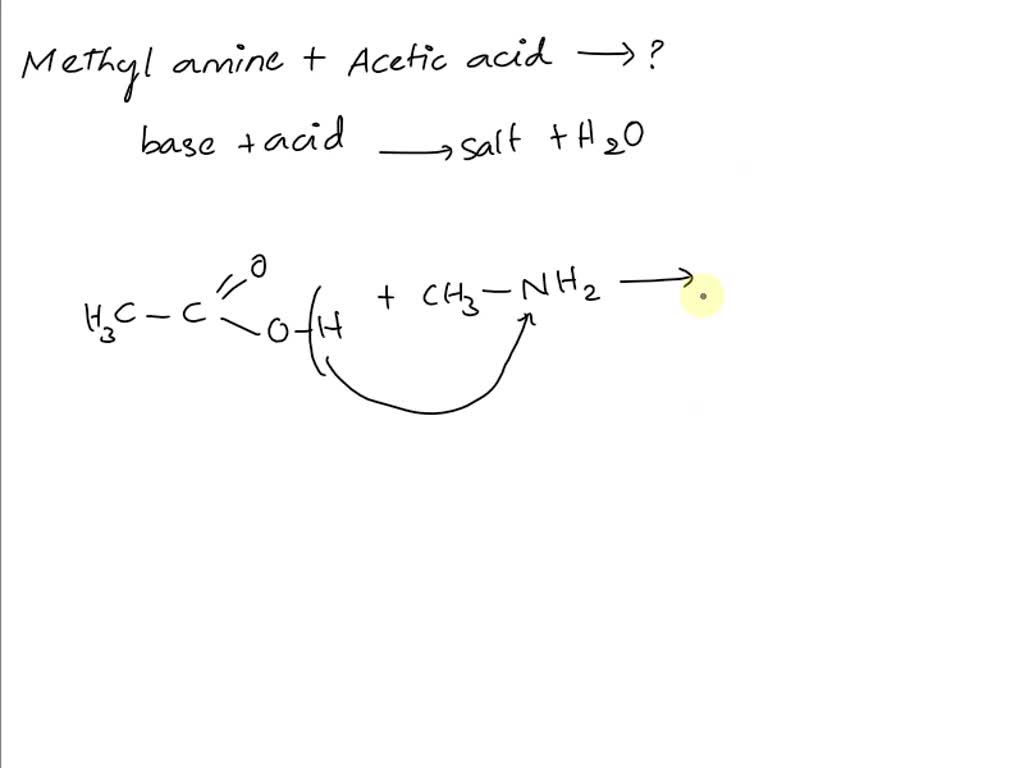 SOLVED: Draw the mechanism of an acid-base reaction between acetic acid ...