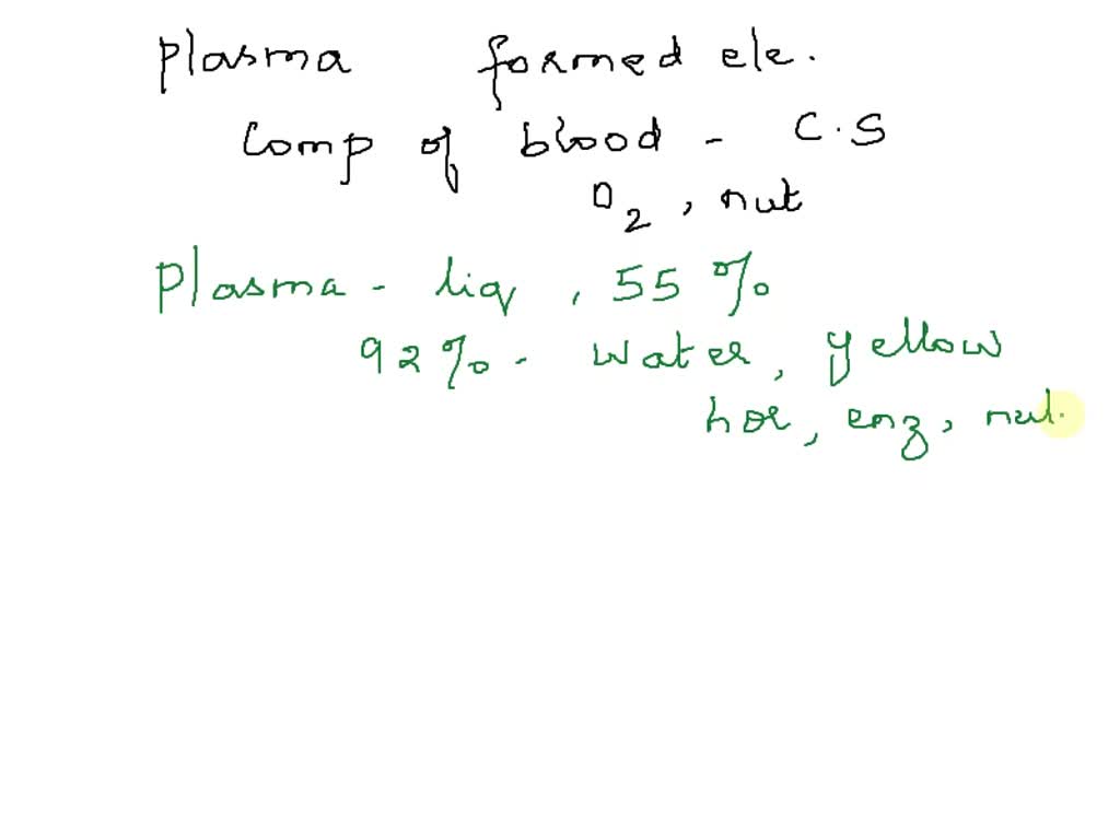 SOLVED: Explain the difference between plasma and the formed elements ...