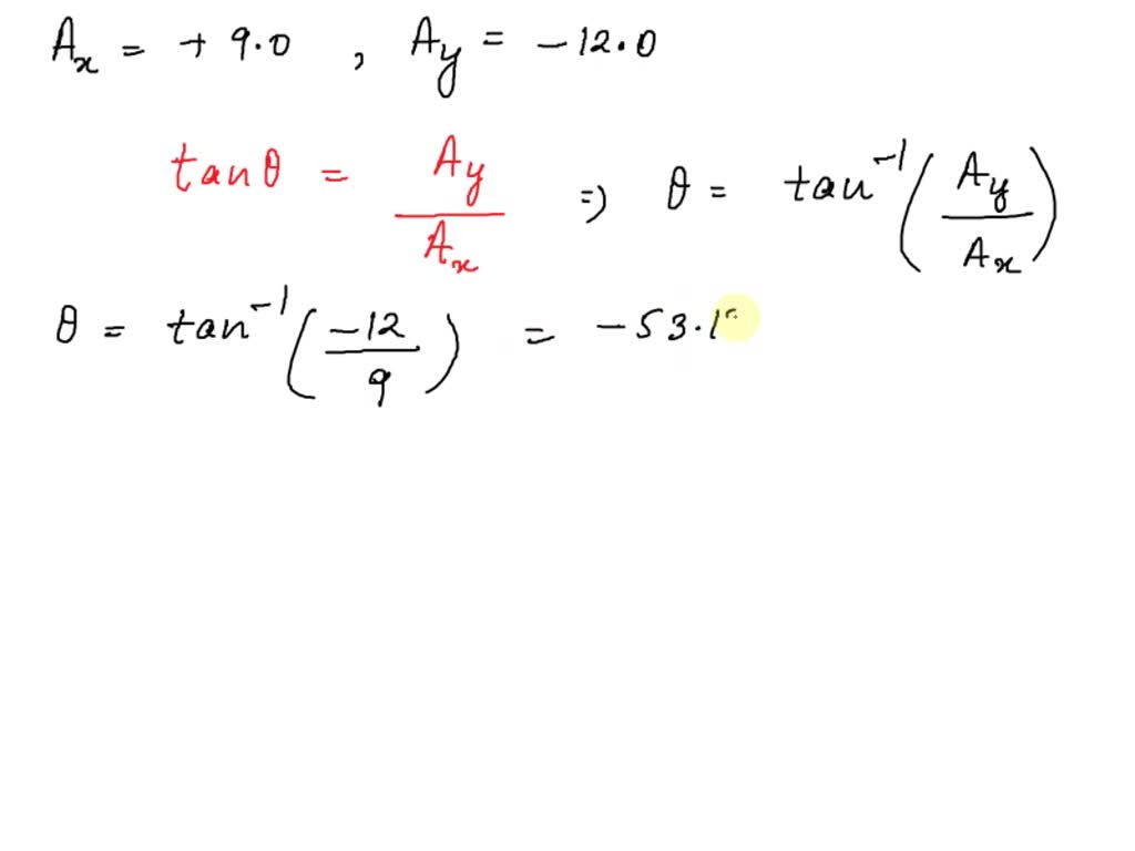 Solved Q 3 10 In One Coordinate System Vector A Has X Component 9 0