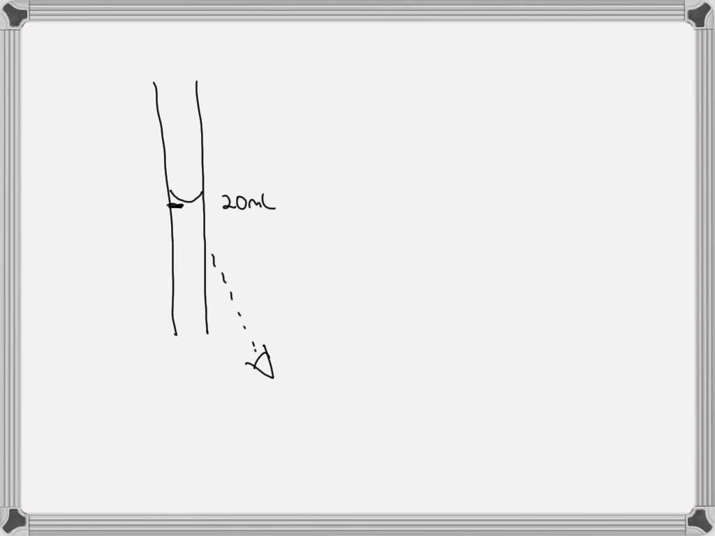 SOLVED: You read the buret level with your eye well below the meniscus ...
