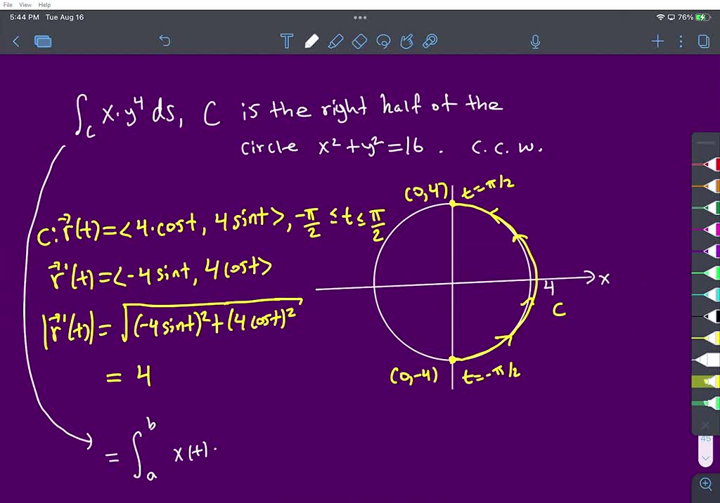 SOLVED: Evaluate the line integral, where C is the given curve Xy ds, C ...