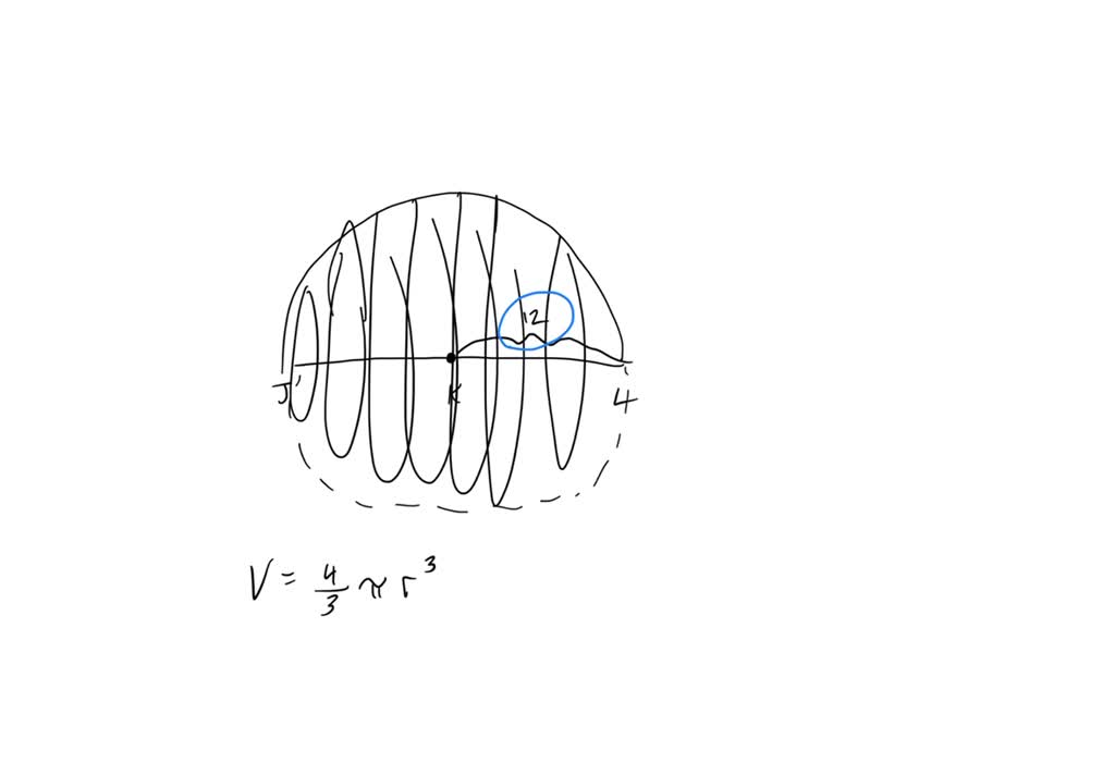 SOLVED: Find the volume of the solid generated when the semicircle ...