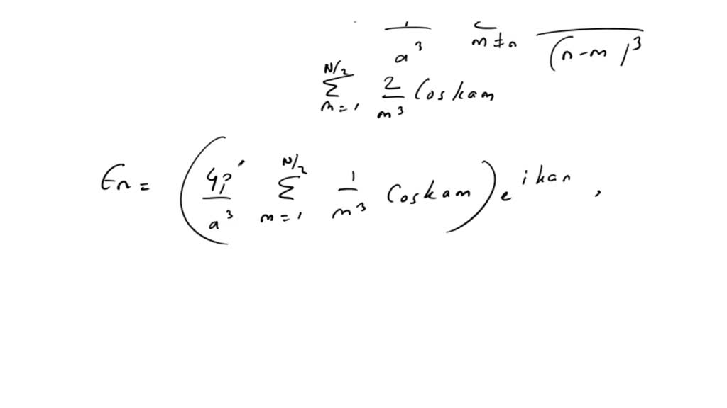SOLVED: A linear chain consists of N identical particles of mass m ...