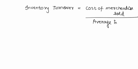A retail company has an average inventory turnover ratio of...