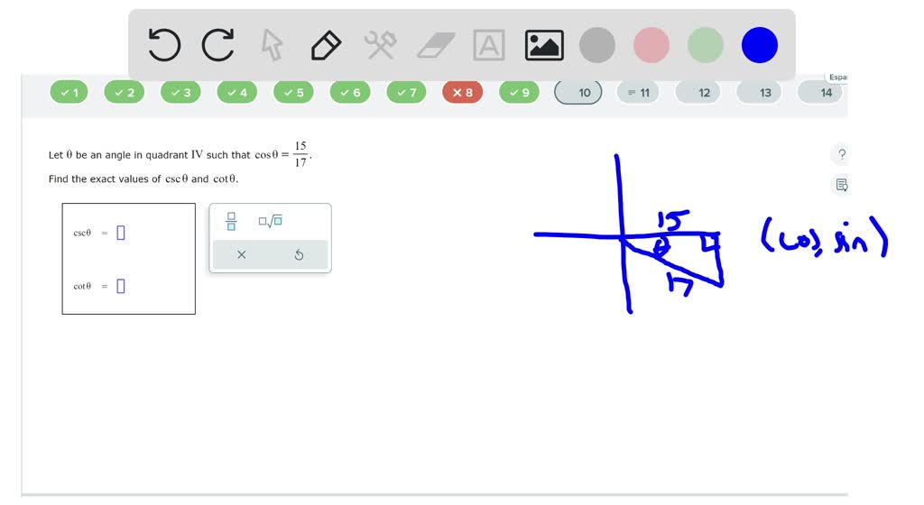 SOLVED: Texts: Let θ be an angle in quadrant III such that cosθ = -(15 ... SOLVED: Texts: Let θ be an angle in quadrant III such that cosθ = -(15 ...