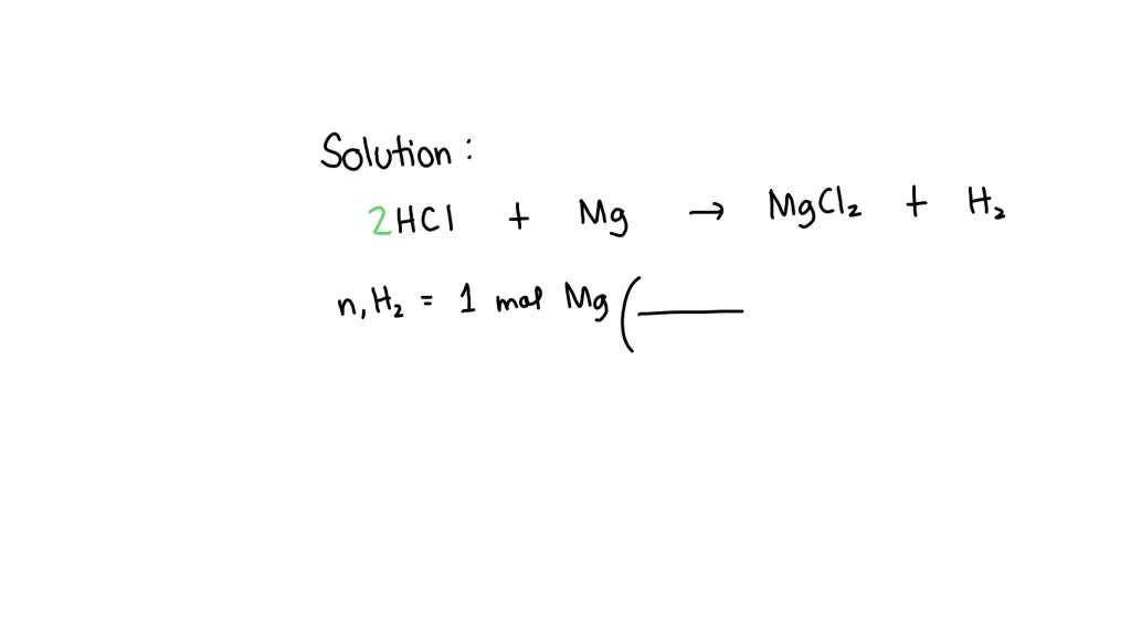 SOLVED: The moles of hydrogen gas is determined from the number of ...