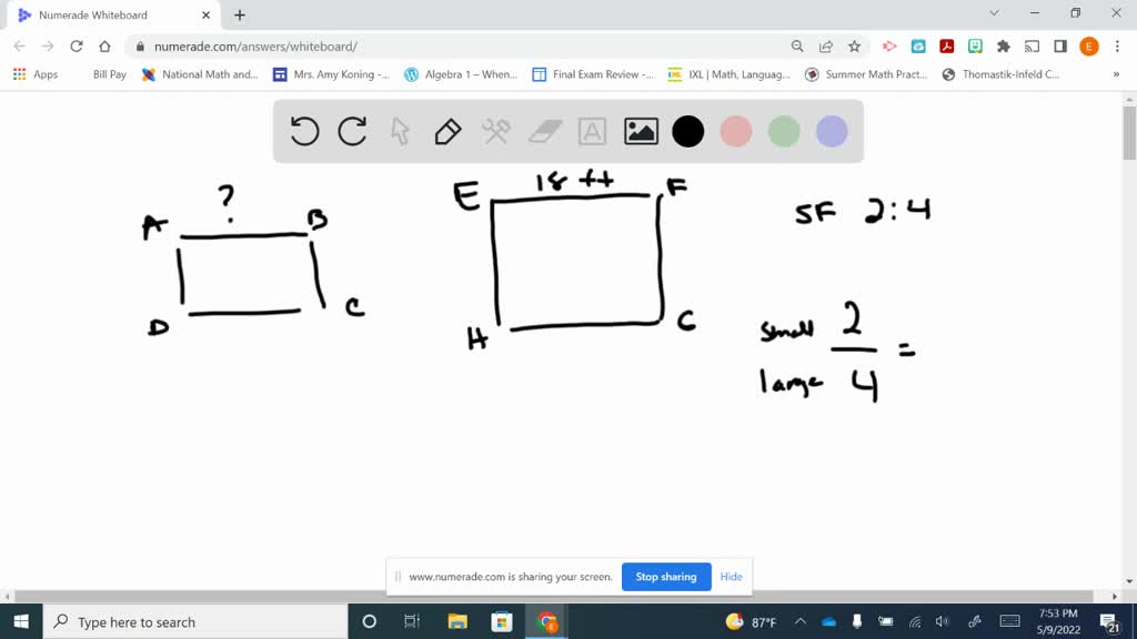 SOLVED: Two similar rectangles have scale factor of 2.4 Based on this ...