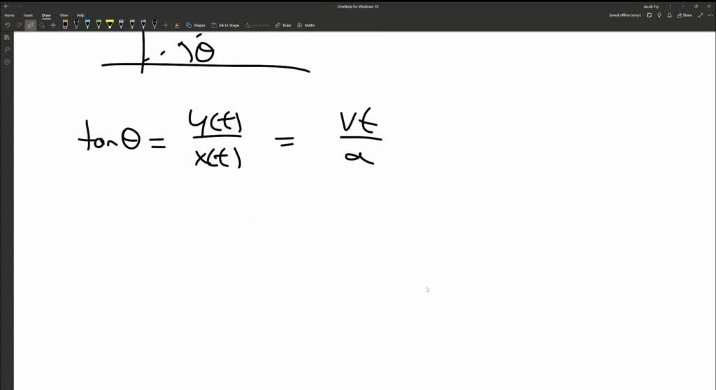 SOLVED: a particle P moves along the line x = a with constant speed v if the line OP joining the ...