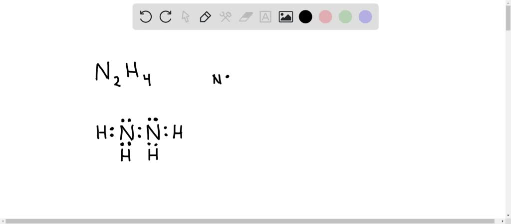 SOLVED: What is the electron pair geometry around nitrogen in hydrazine ...