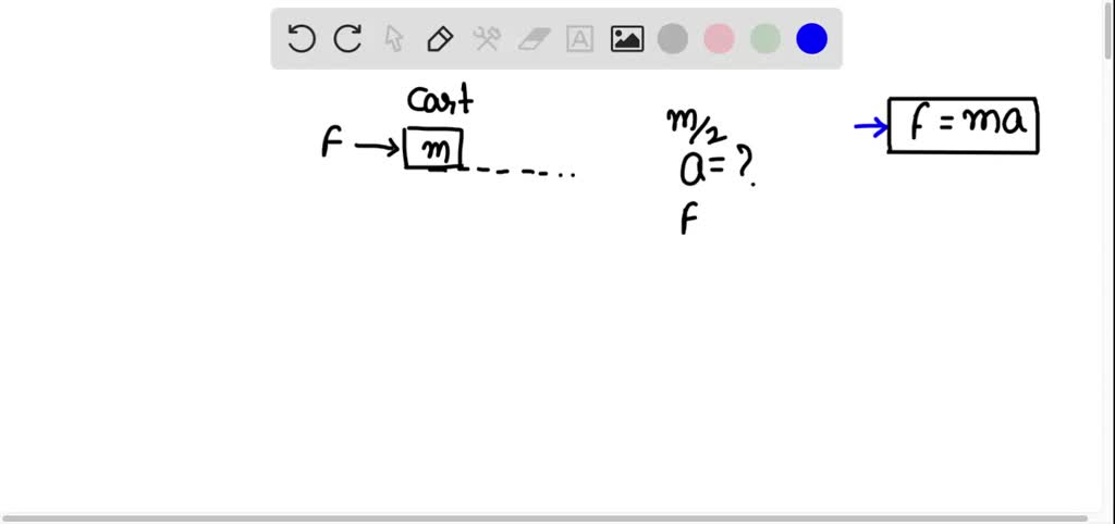 SOLVED: Consider a cart pushed along a track with a certain force, if ...