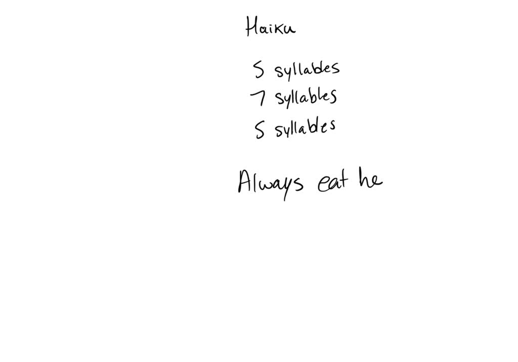 SOLVED: what is a short poem about how ones lifestyle can affect the ...