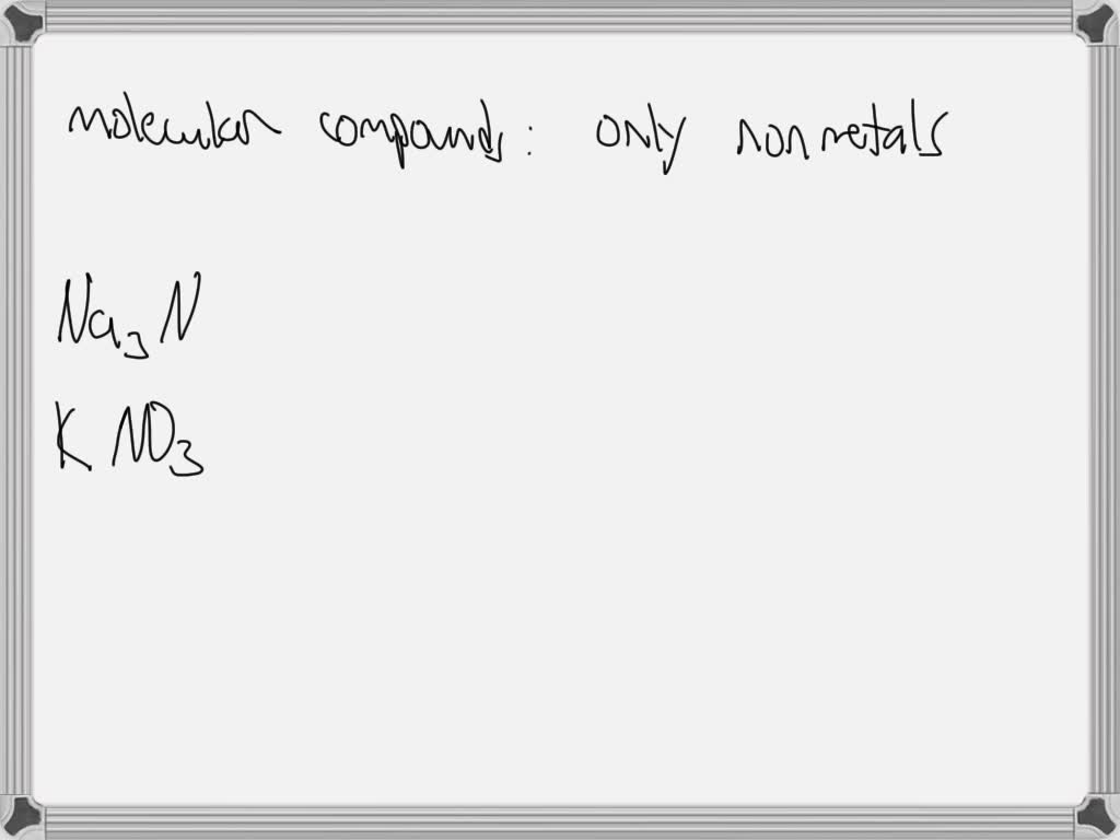 SOLVED: Which of the substances shown in the figure is a molecular ...