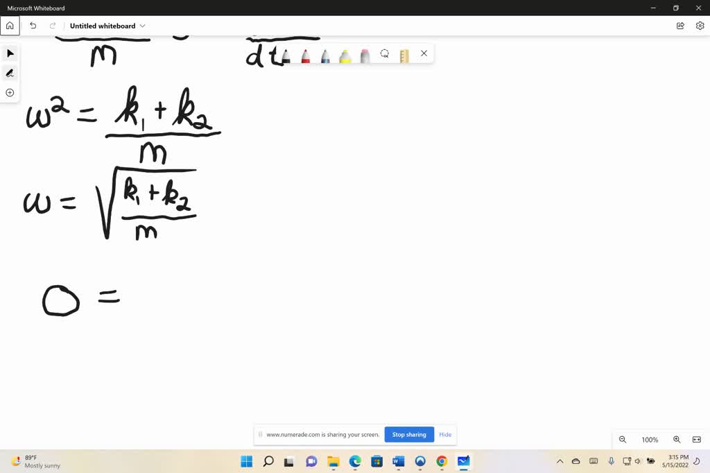 SOLVED:Consider unifor disk with two springs attached to Opposite ...