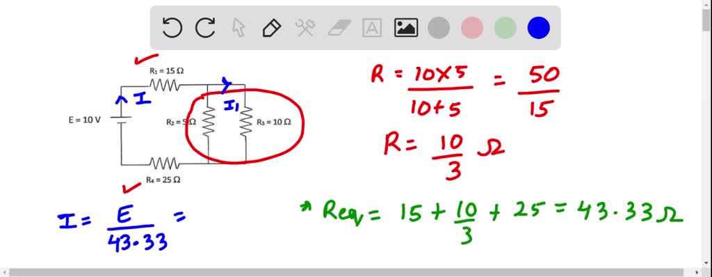 SOLVED: 'For the circuit shown below C) Calculate the power dissipated by the 20 B resistor (5 ...