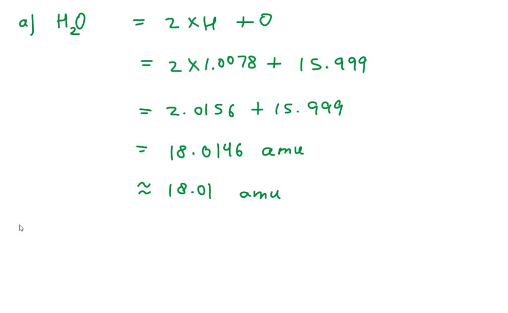 SOLVED: Calculate the formula mass of each compound. Keep at least one ...