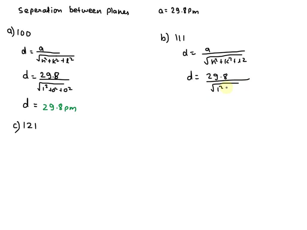 SOLVED: Problem 2: Draw the (110) and (220) planes in a simple cubic ...