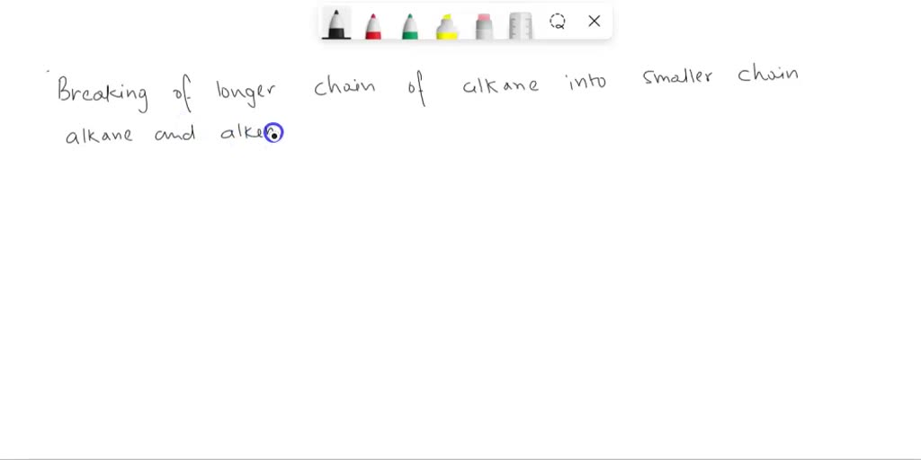 SOLVED: 'Breaking of long chain alkane into smaller chain alkane and ...
