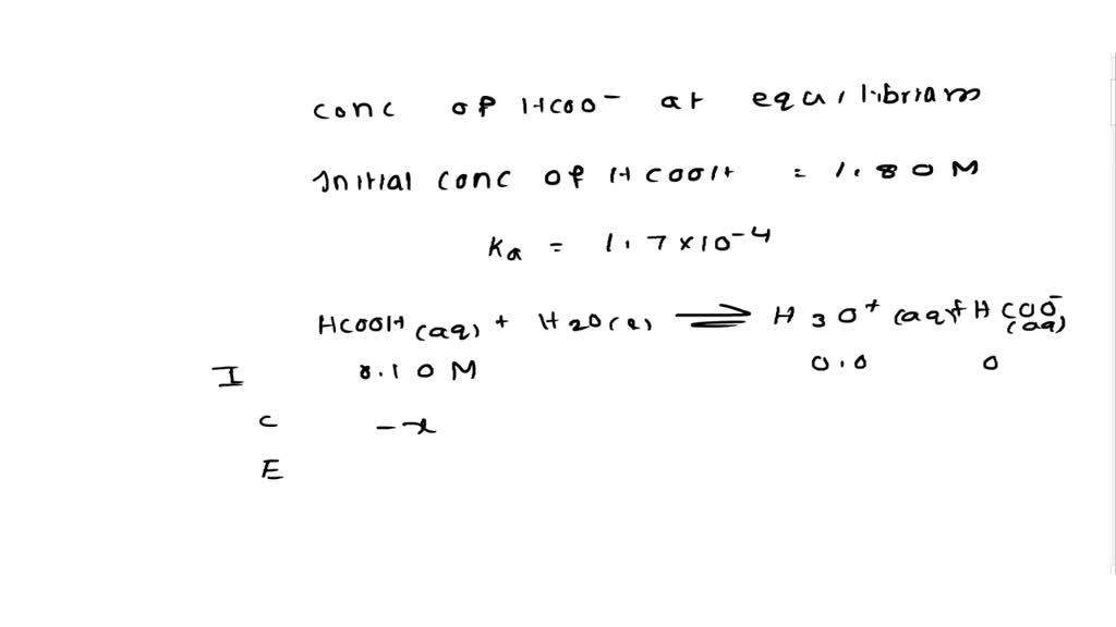 SOLVED: Formic acid, from the Latin formica, is the acid present in ...