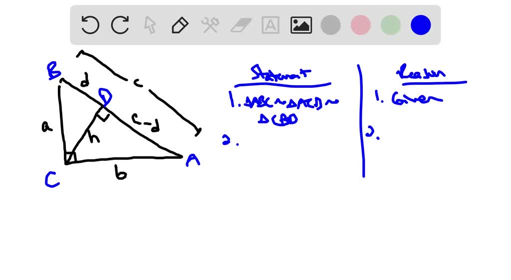 SOLVED: Draw a right triangle, label it and state the Pythagorean ...