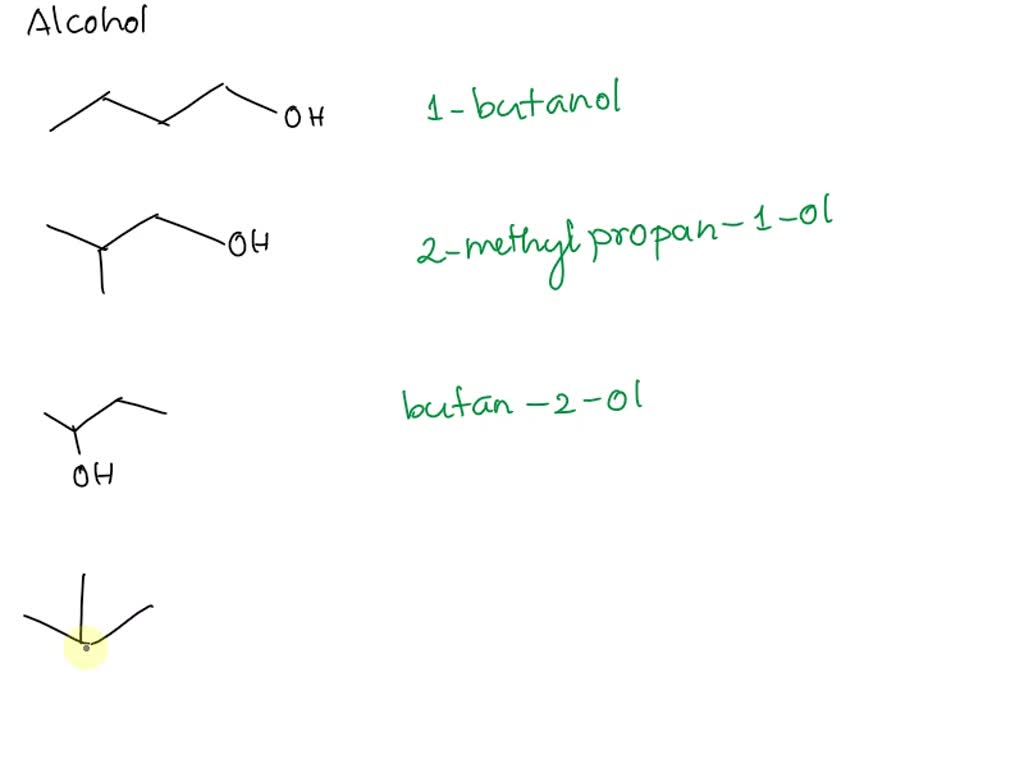 SOLVED: Draw and give IUPAC name to all ether structures that have the ...