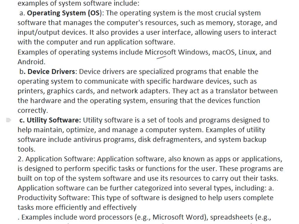 SOLVED: what is software? what are its different types? explain each in ...