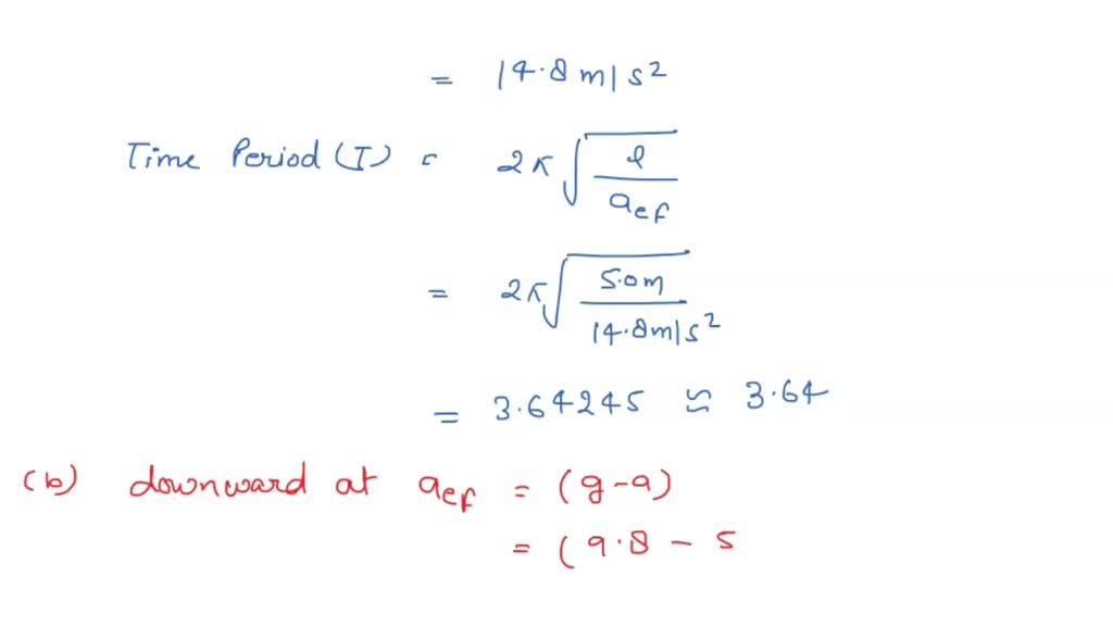 SOLVED Problem A Simple Pendulum Is 5 0 M Long a What Is The