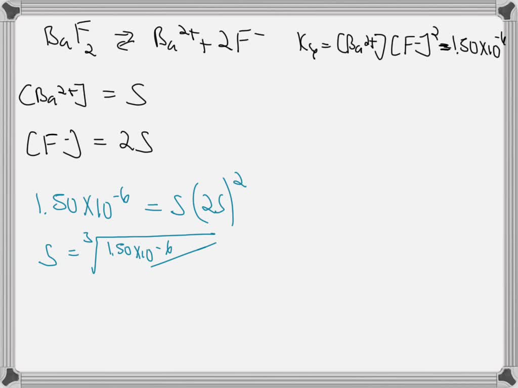 SOLVED: How many grams of BaF2 will be dissolved in 125 mL of a ...