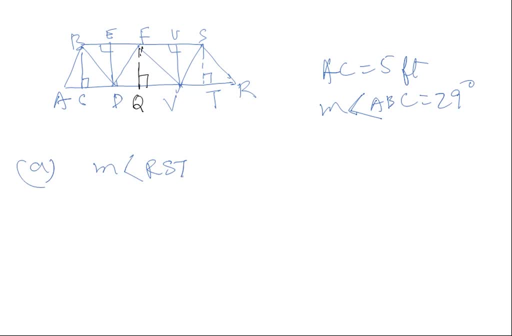 SOLVED: In the support system of the bridge shown, AC = 8 ft and m∠ABC ...