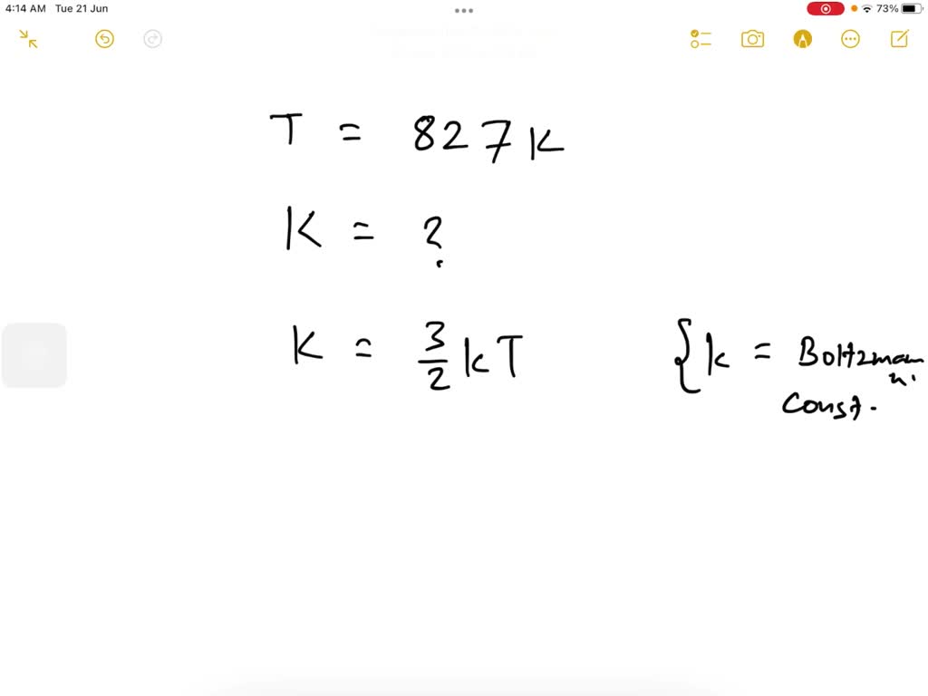 SOLVED: What is the average translational kinetic energy of an ideal ...
