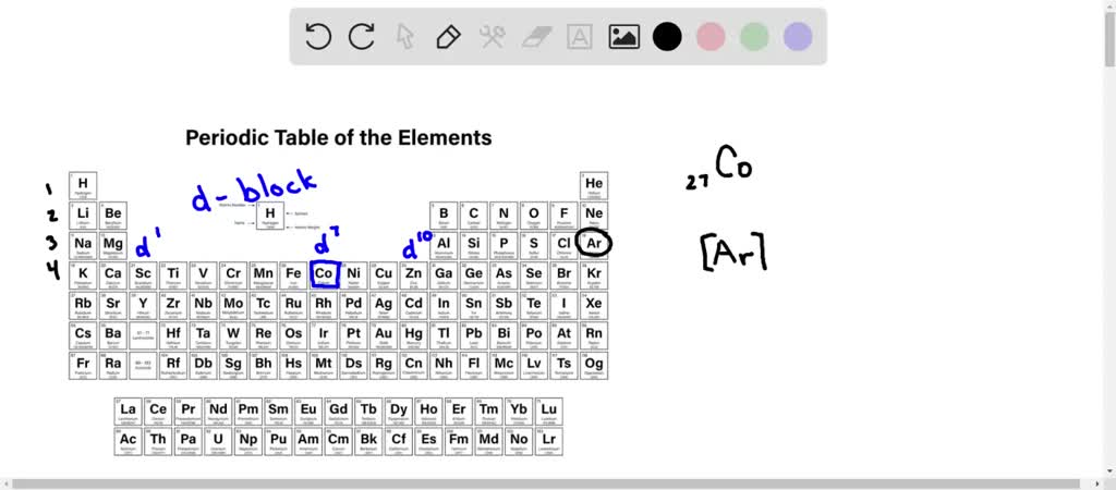 SOLVED: Write the complete electron configuration for the cobalt(H) ion Using NOBLE GAS notation ...
