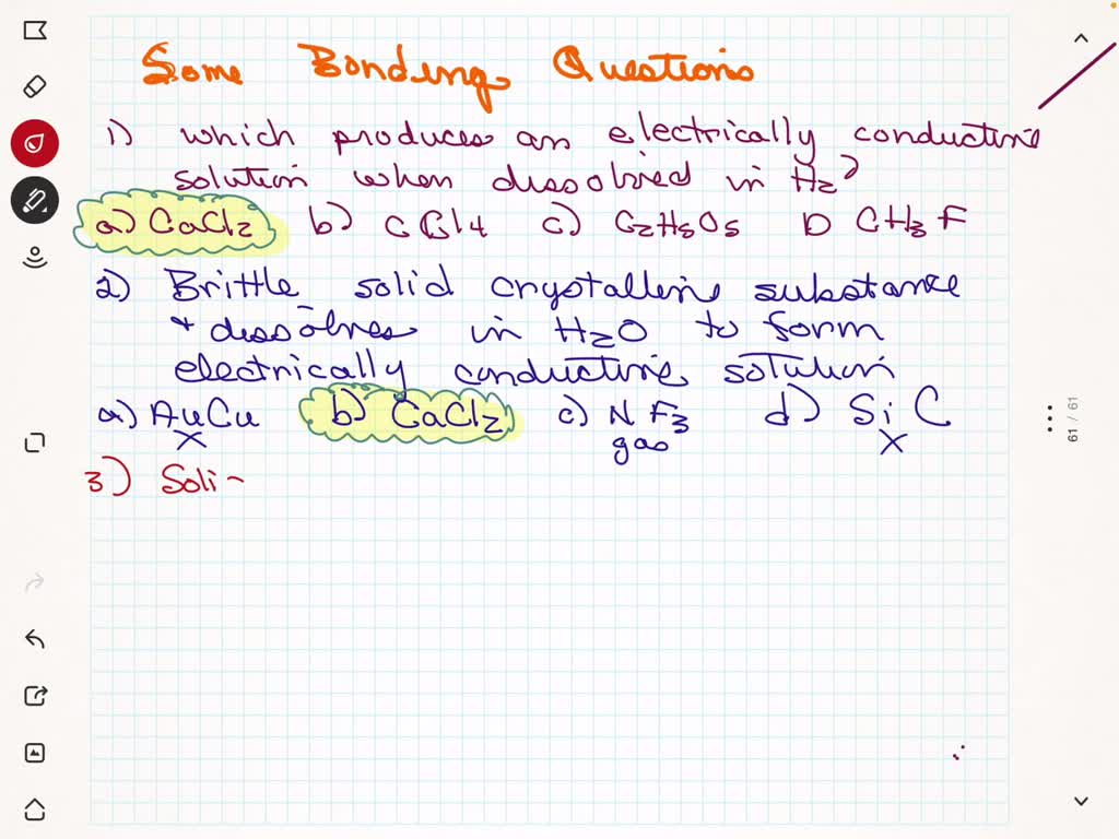 SOLVED: Which produces an electrically conductive solution when ...