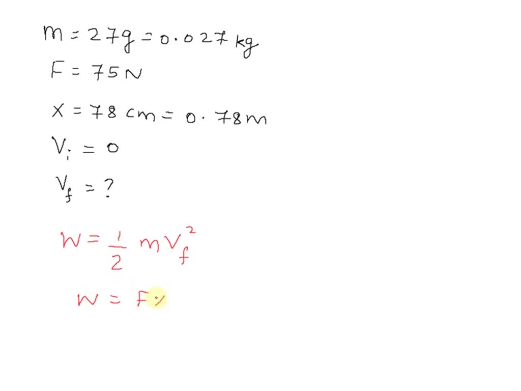 SOLVED: over a @istance 0i 40 cm A 27-g arrow Is shot horizontally: The ...