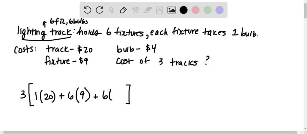 SOLVED: An 8 ft lighting track holds six fixtures, each of which ...