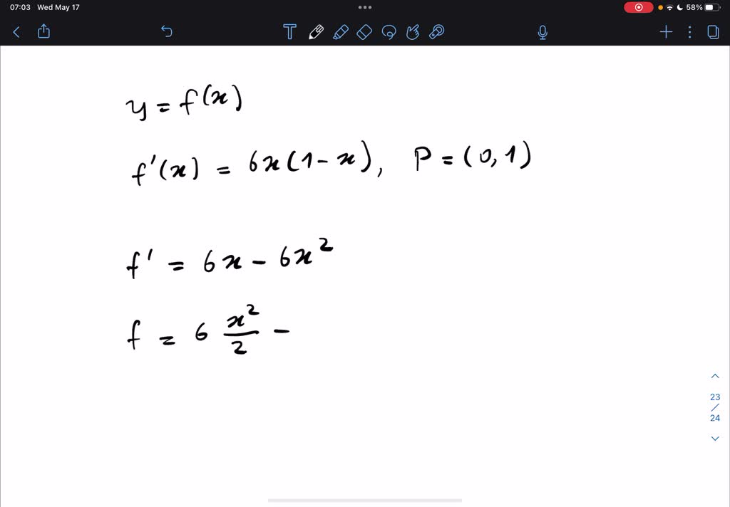 SOLVED: The slope f'(x) at each point (x, y) on a curve y = f(x) is given along with a ...