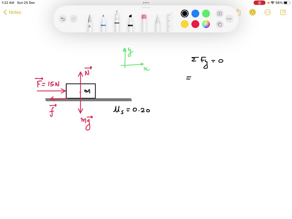 SOLVED: 'Question :- Find the frictional force on the block as shown in the figure ; if the ...