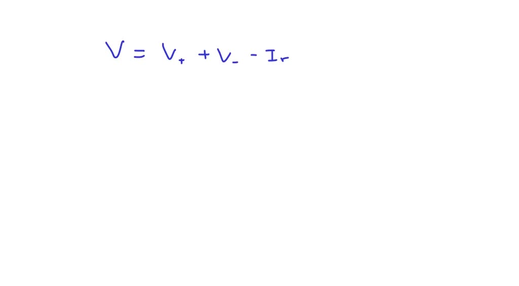 SOLVED: In the equation V = E - Ir, which voltage, V or E does not ...