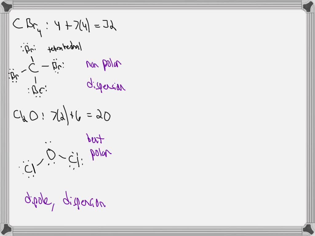 SOLVED: Decide which intermolecular forces act between the molecules of ...