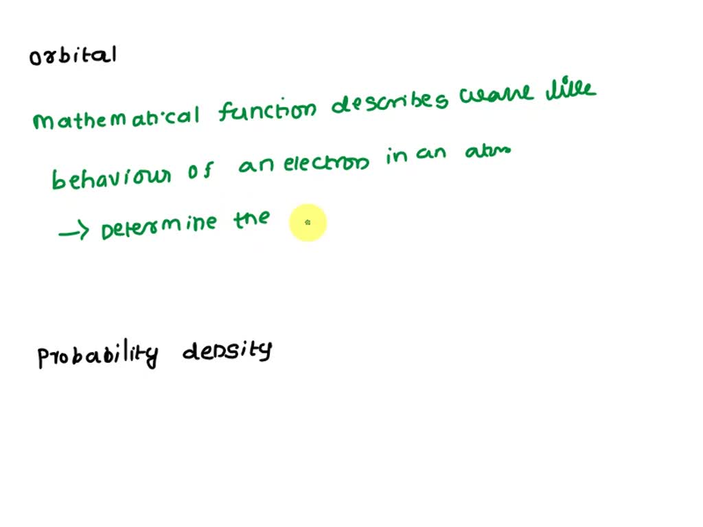 SOLVED: The probability density map of a 1s orbital is pictured below ...