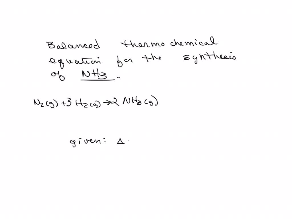 SOLVED: The Haber Process (also known as Haber-Bosch process) is the ...