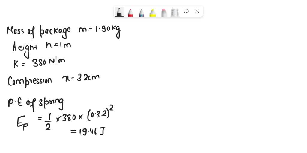 A freight company uses a compressed spring to shoot 1.90 kg packages up ...